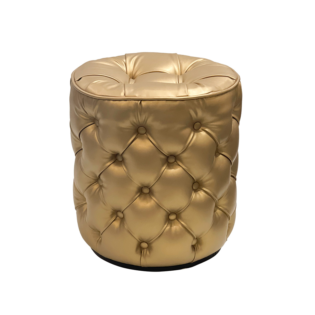 Product - Gold Button Tufted Pouf