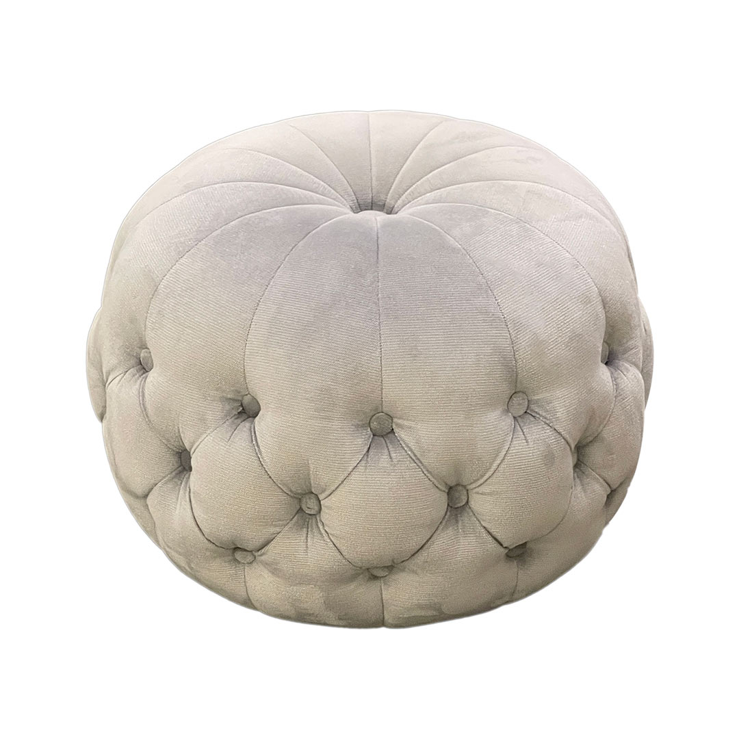 Product - Grey Button Tufted Pouf